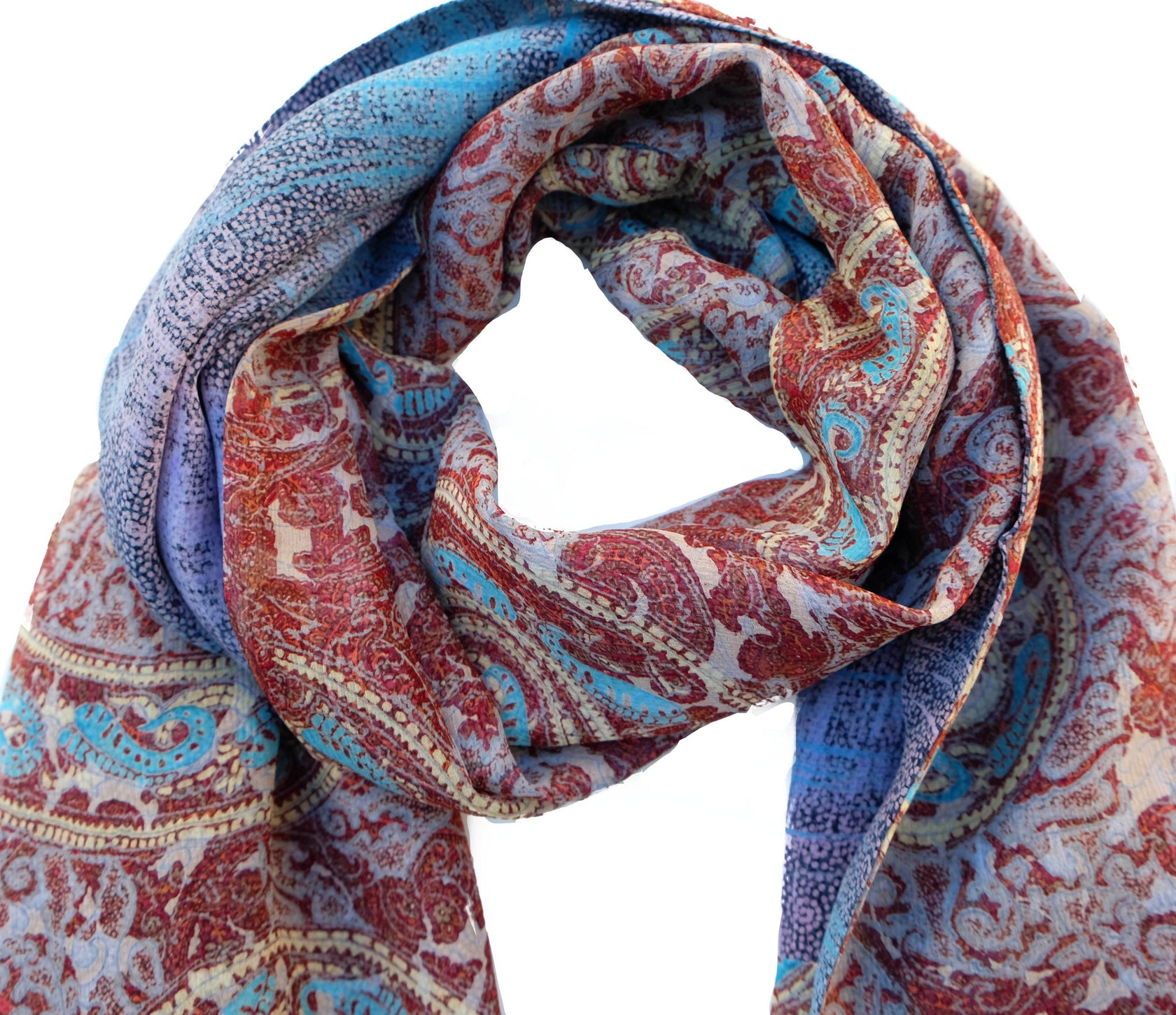 ETHICAL & SUSTAINABLE HANDMADE AMAYA WOMENS DESIGNER SILK STOLE STOLE ...
