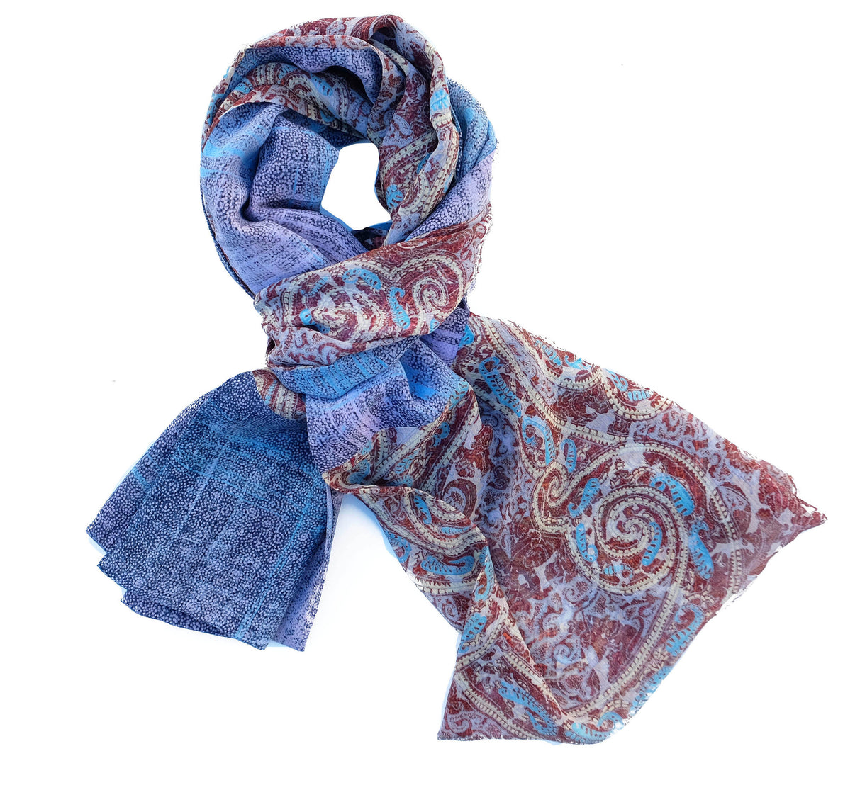 ETHICAL & SUSTAINABLE HANDMADE AMAYA WOMENS DESIGNER SILK STOLE STOLE ...